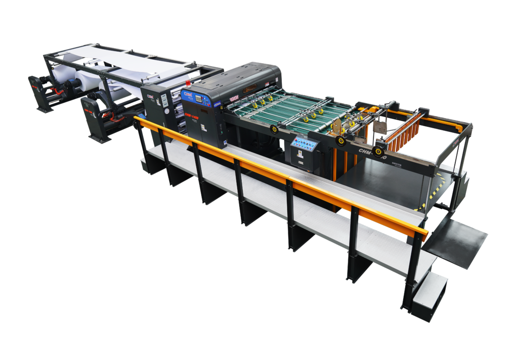 The paper sheeter machine is capable of cutting six paper rolls ...